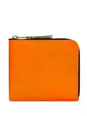 Comme Des Garçons Zip-around Leather Wallet - Orange