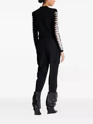 Balmain Cut-out Sleeve Buttoned Cardigan