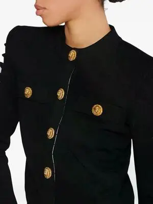Balmain Cut-out Sleeve Buttoned Cardigan