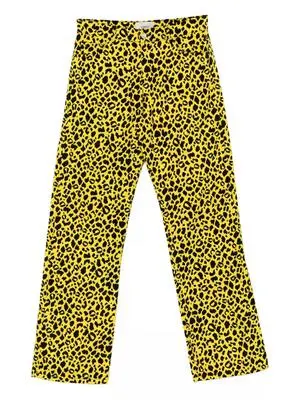 Coperni Leopard-print Jeans - Yellow