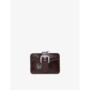 Maje Miss M Leather Card Holder 1size Dark Brown