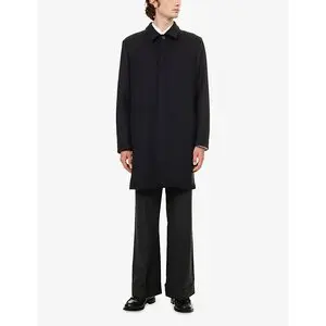 Sunspel Wool Blend Coat With Pointed Collar