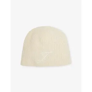 Jacquemus Espiral Ribbed Wool Beanie Off-white