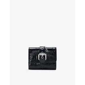 Maje Miss M Leather Card Holder - Black