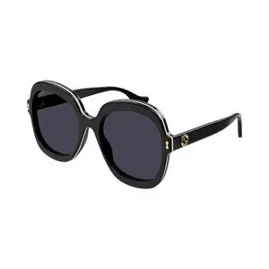 Gucci Oversized Round Frame Sunglasses - Black