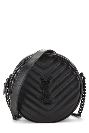 Saint Laurent Calfskin Round Vinyle Camera Bag