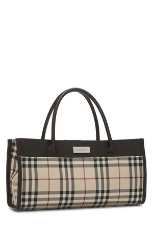 Burberry House Check Pattern Handbag - Brown