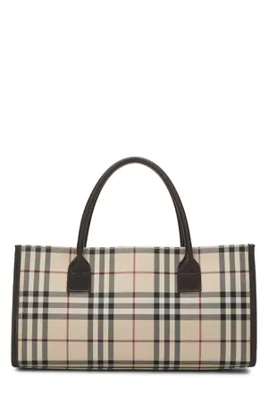 Burberry House Check Pattern Handbag - Brown