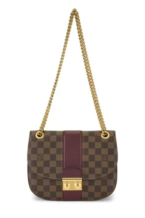 LOUIS VUITTON Damier Ebene Wight - Burgundy