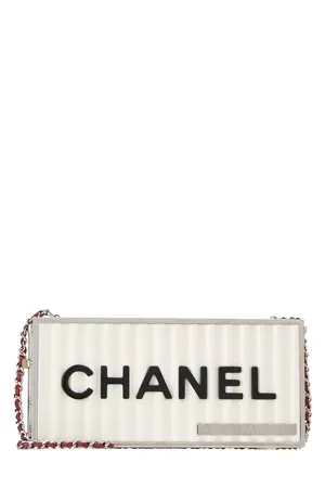 Chanel Lucite Shipping Container Bag - White