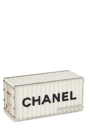 Chanel Lucite Shipping Container Bag - White