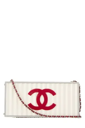 Chanel Lucite Shipping Container Bag - White