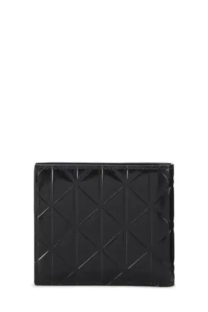 Prada Patent Triangle Bifold Wallet