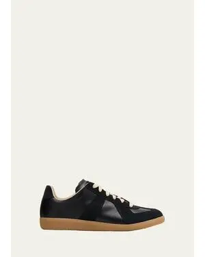 MAISON MARGIELA Replica Leather Low-top Sneakers - Black
