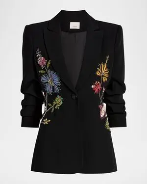 Cinq À Sept Cheyenne Floral Embroidered Blazer