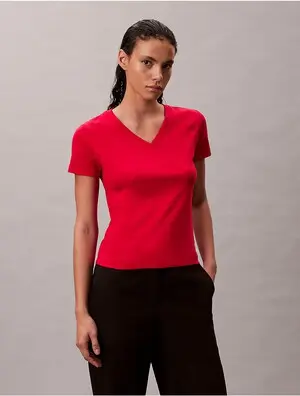 Calvin Klein V Neck T-shirts For Women