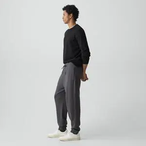 Theory Drawstring Jogger In Wool Bilen - Charcoal Melange