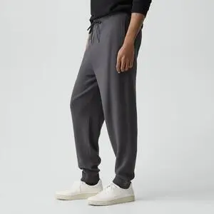 Theory Drawstring Jogger In Wool Bilen - Charcoal Melange