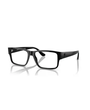 Versace Rectangular Frame Eyeglasses - Black