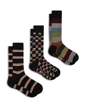 Paul Smith Pack Of Three Patterned Socks Mixed