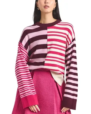Derek Lam 10 Crosby Avalon Spliced Stripe Sweater