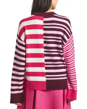 Derek Lam 10 Crosby Avalon Spliced Stripe Sweater