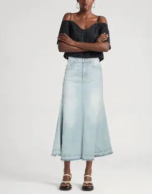 GANNI Denim Flared Skirt