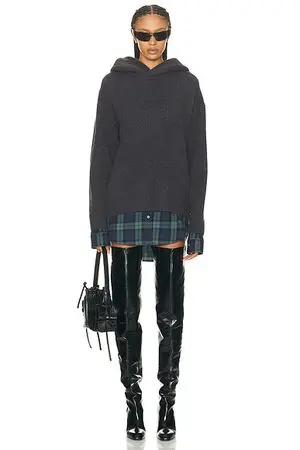 Acne Studios Krisp Cotton Flannel Hoodie
