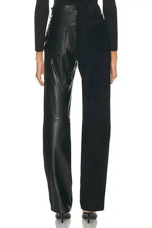 Helmut Lang Mixed Skinny Leg Trousers