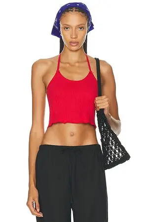 COU COU The Halter Top Red - Cherry Red