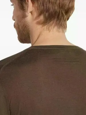 Zegna Mélange Crew-neck Sweater - Brown