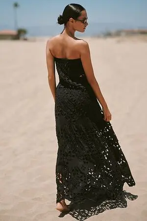 Tiare Hawaii Embroidered Midi Skirt