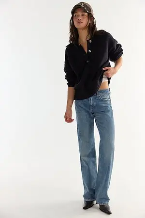 Free People Trading Up Polo - Black