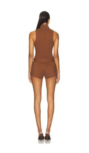 Superdown Evie Romper - Chocolate