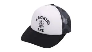 A BATHING APE Camo General Mesh Cap Black