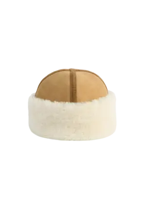 TOTEME Shearling Winter Hat - Tan