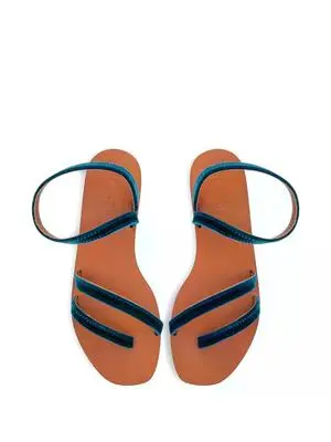 LANAPO Velvet Double-strap Sandals