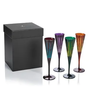 L'Objet Prism Champagne Flutes, Set Of 4 - Assorted