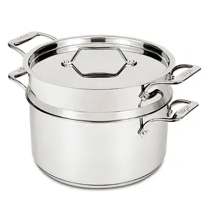 ALL-CLAD Simply Strain Steel Multipot With Insert And Lid, 8-quart - Stainless