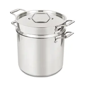 ALL-CLAD Simply Strain Steel Multipot With Insert And Lid, 16-quart - Stainless