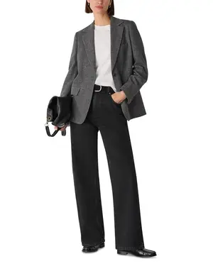 Whistles Herringbone Blazer - Grey/multi