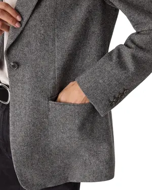 Whistles Herringbone Blazer - Grey/multi