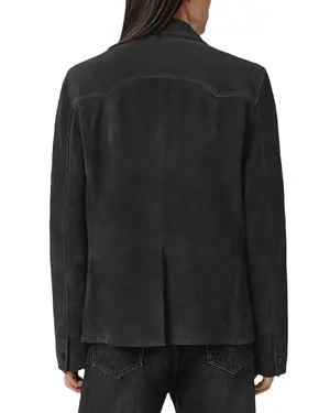 ALLSAINTS Hornett Suede Blazer - Twilight Black