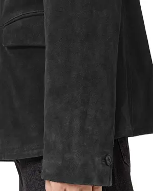 ALLSAINTS Hornett Suede Blazer - Twilight Black