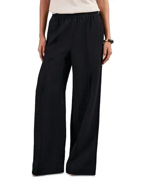 REISS High Rise Wide Leg Trousers - Navy