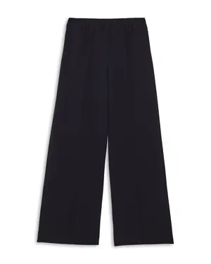 REISS High Rise Wide Leg Trousers - Navy