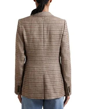 REISS River Single Breasted Check Jacket