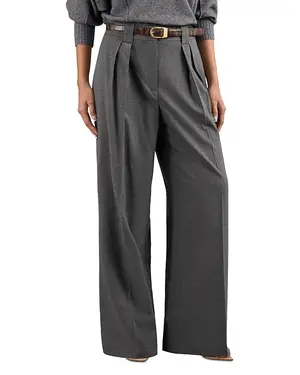 Grey Wide Leg Trousers