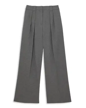 REISS Poppie Wide Leg Flannel Pants