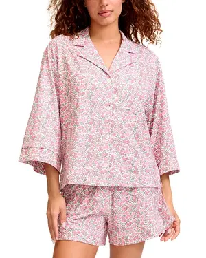 PETITE PLUME Olivia Floral Short Pajama Set - Pink